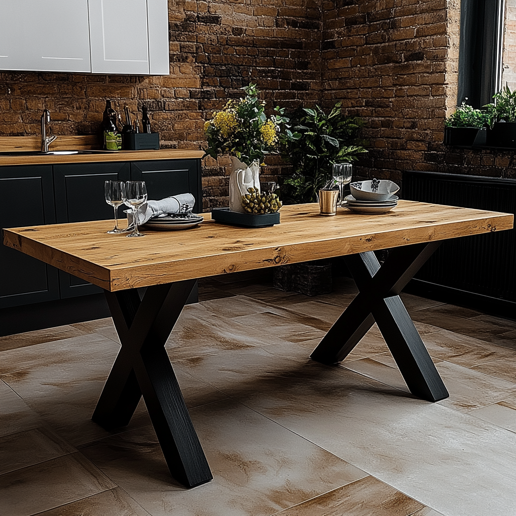 Chunky Rustic Wooden Dining Table | Australia Made Custom Table – Distinctive Interior
