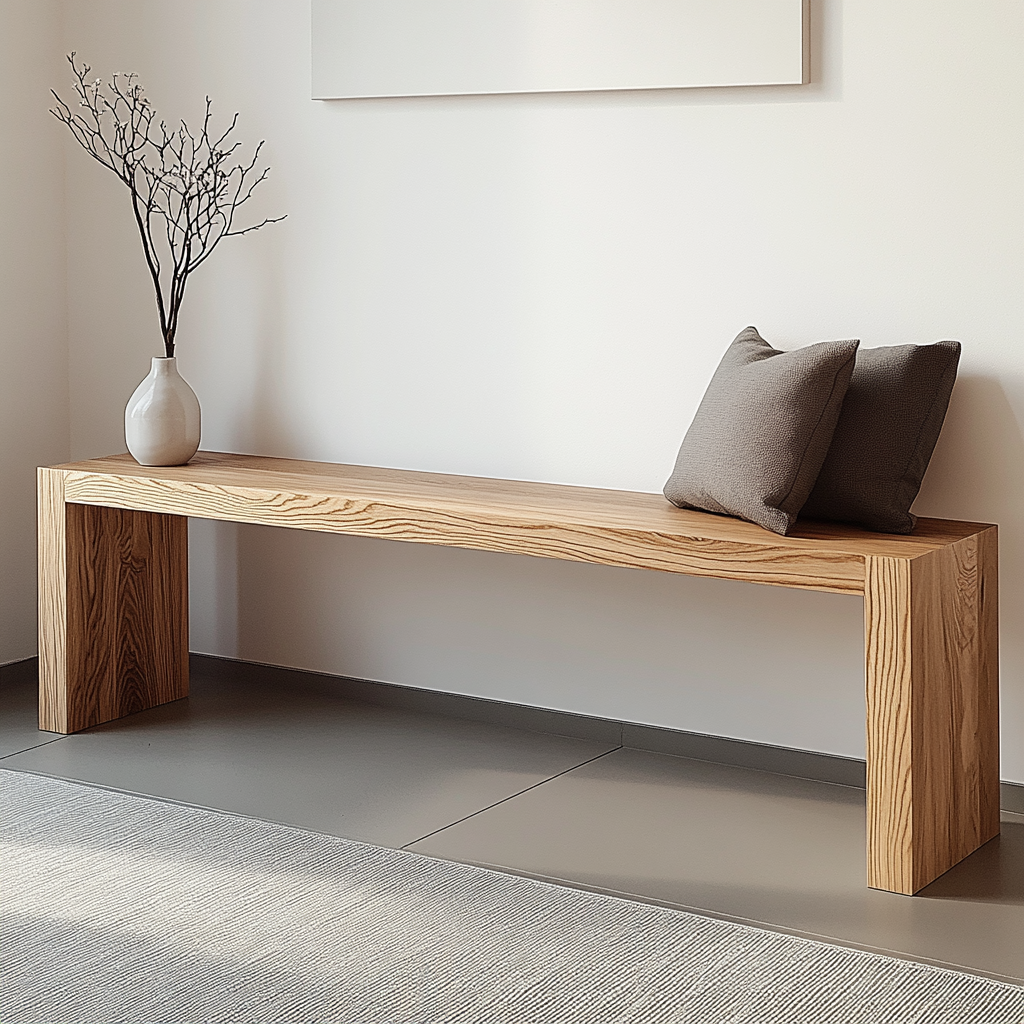 Solid Oak Bench (Oak Legs) – Distinctive Interior