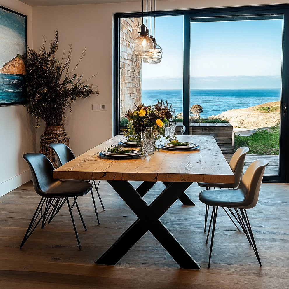 Custom Rustic Wooden Dining Table | Made In Australia – Distinctive Interior